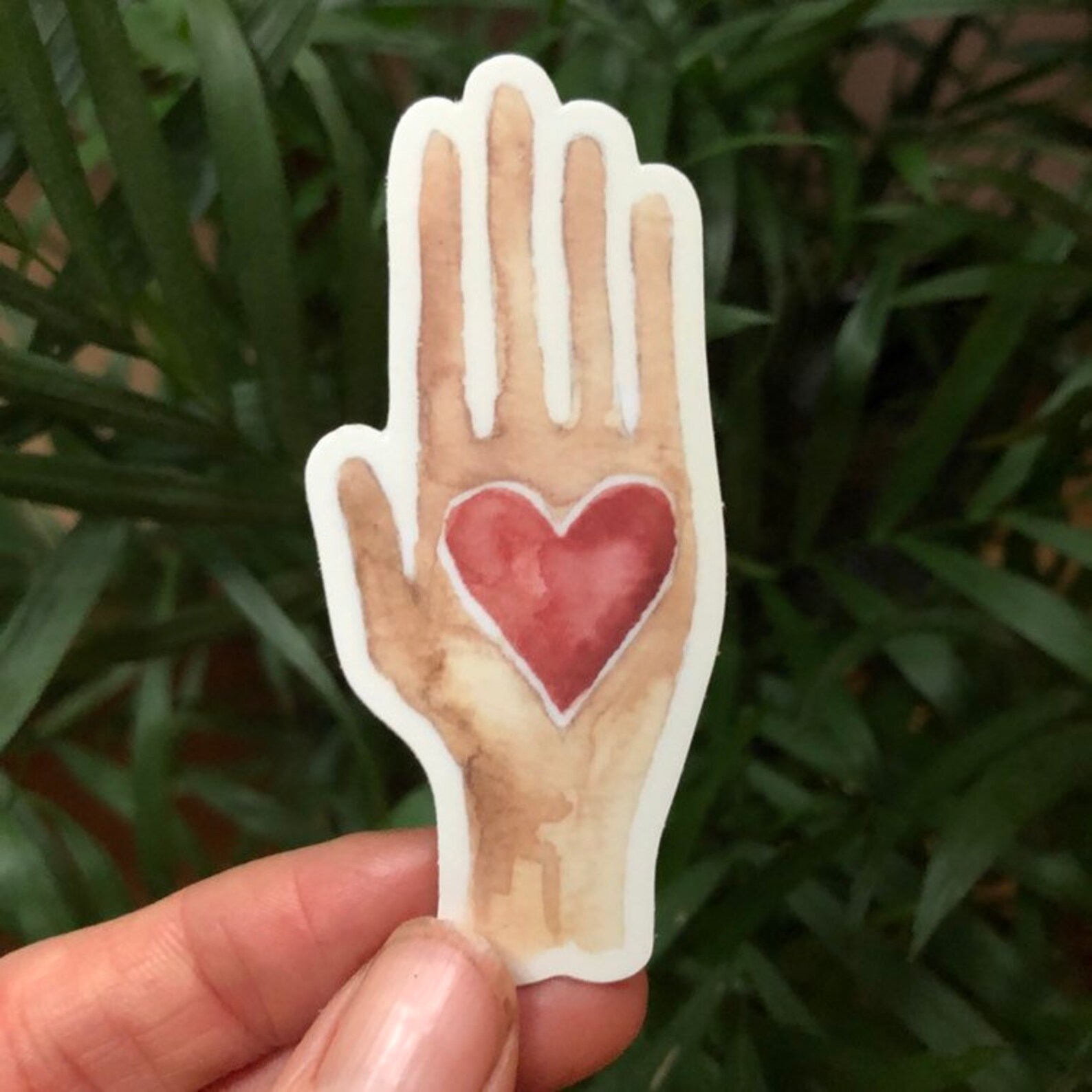Heart in Hand Vinyl Decal 3 by Kat Ryalls Decal - Etsy