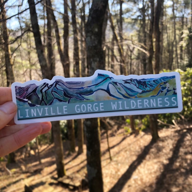 Linville Gorge Wilderness Blueridge Mountain Vinyl Sticker | Etsy