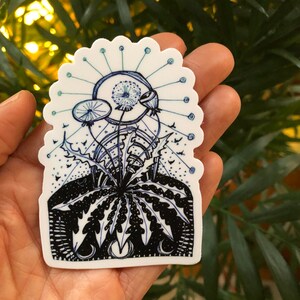 Dandelion Vinyl Weatherproof Sticker, Decal, Illustration, Wildflower ...