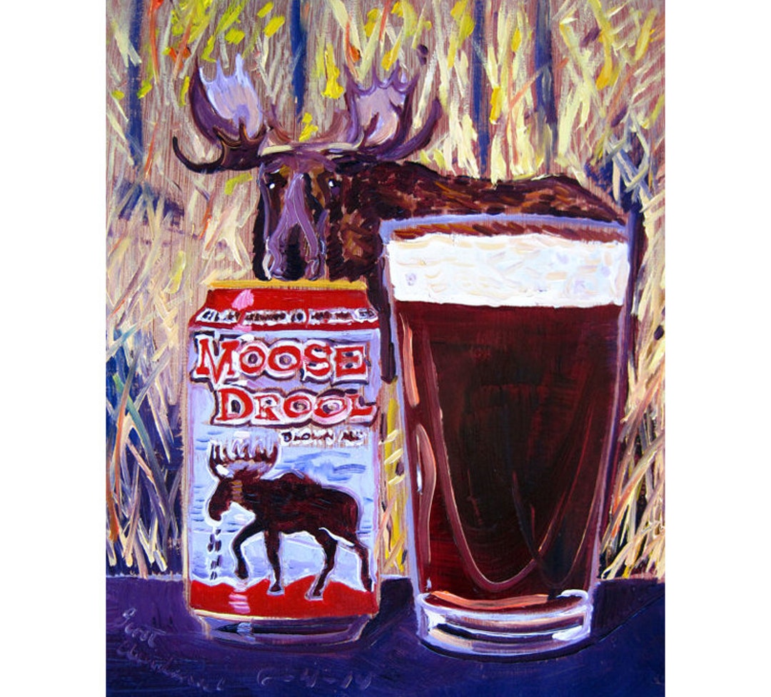 Moose Drool Brown Ale, Montana Painting, Big Sky Brewing, Dining Room ...