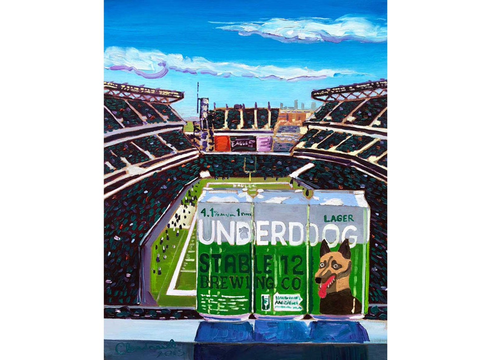 Philadelphia Eagles Football & Beer Poster Lincoln Financial - Etsy