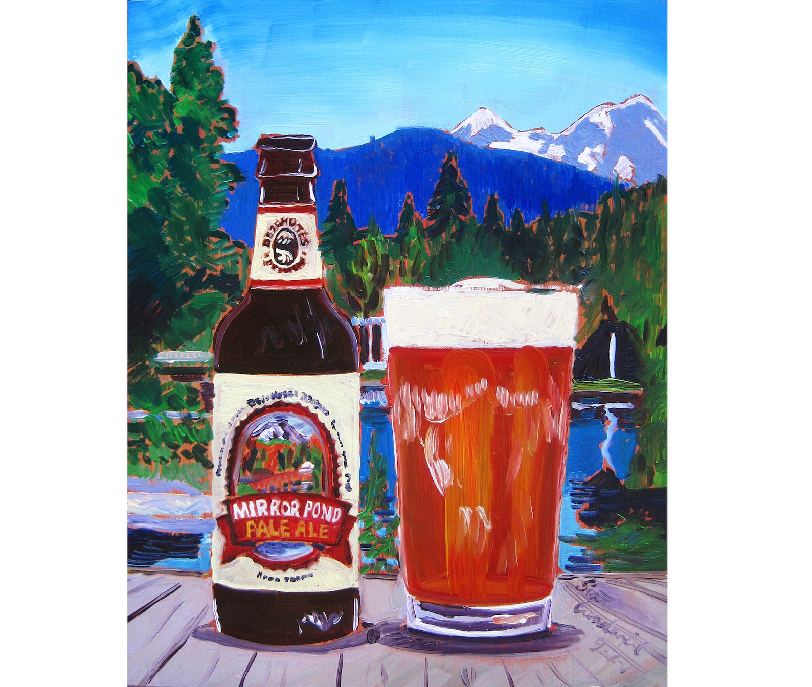 Mirror Pond Pale Ale, Deschutes Brewing, Bend, Oregon Beer Painting ...