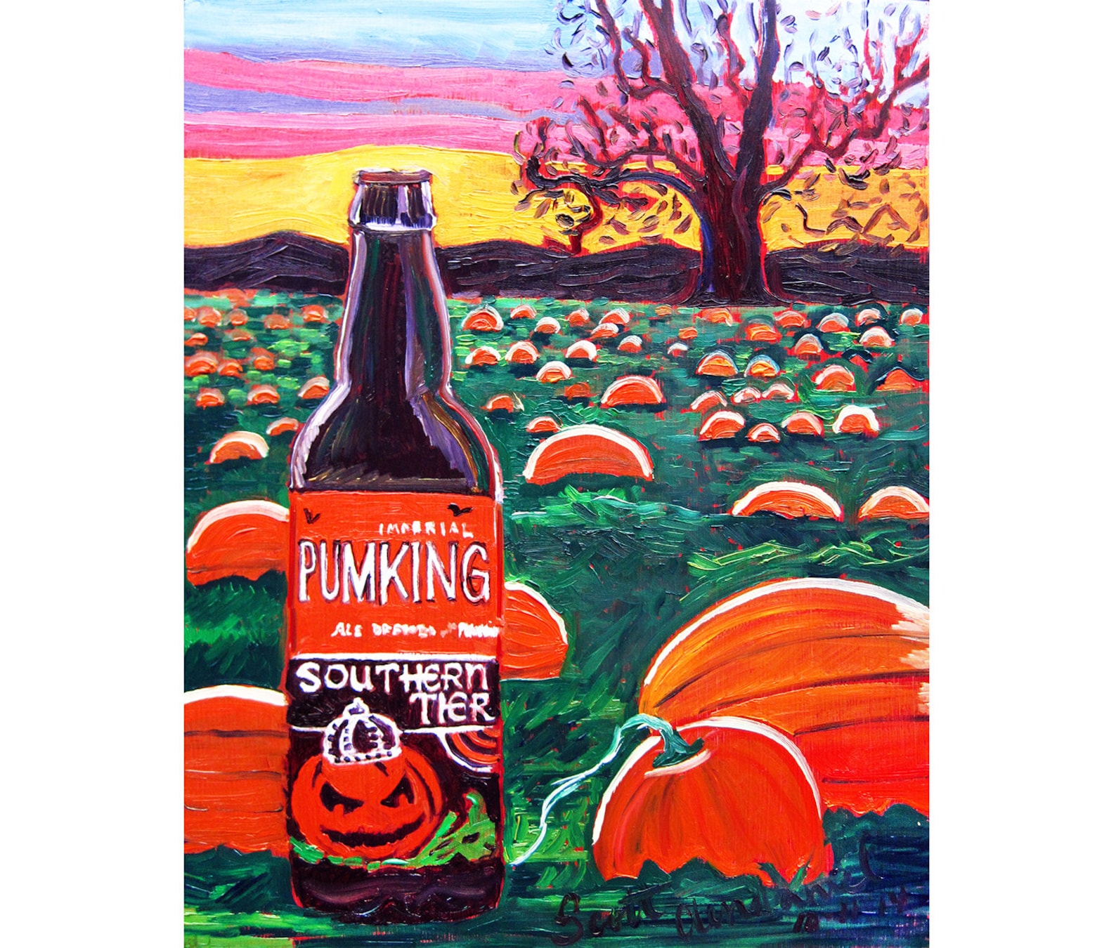 Pumking Ale, Southern Tier Brewing, Kitchen Pumpkin Art, Gifts for Beer ...