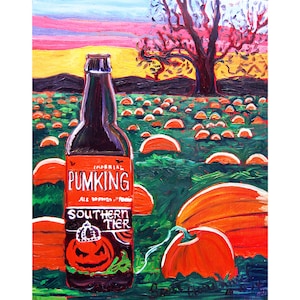 Pumking Ale, Southern Tier Brewing, Kitchen Pumpkin Art, Gifts for Beer ...