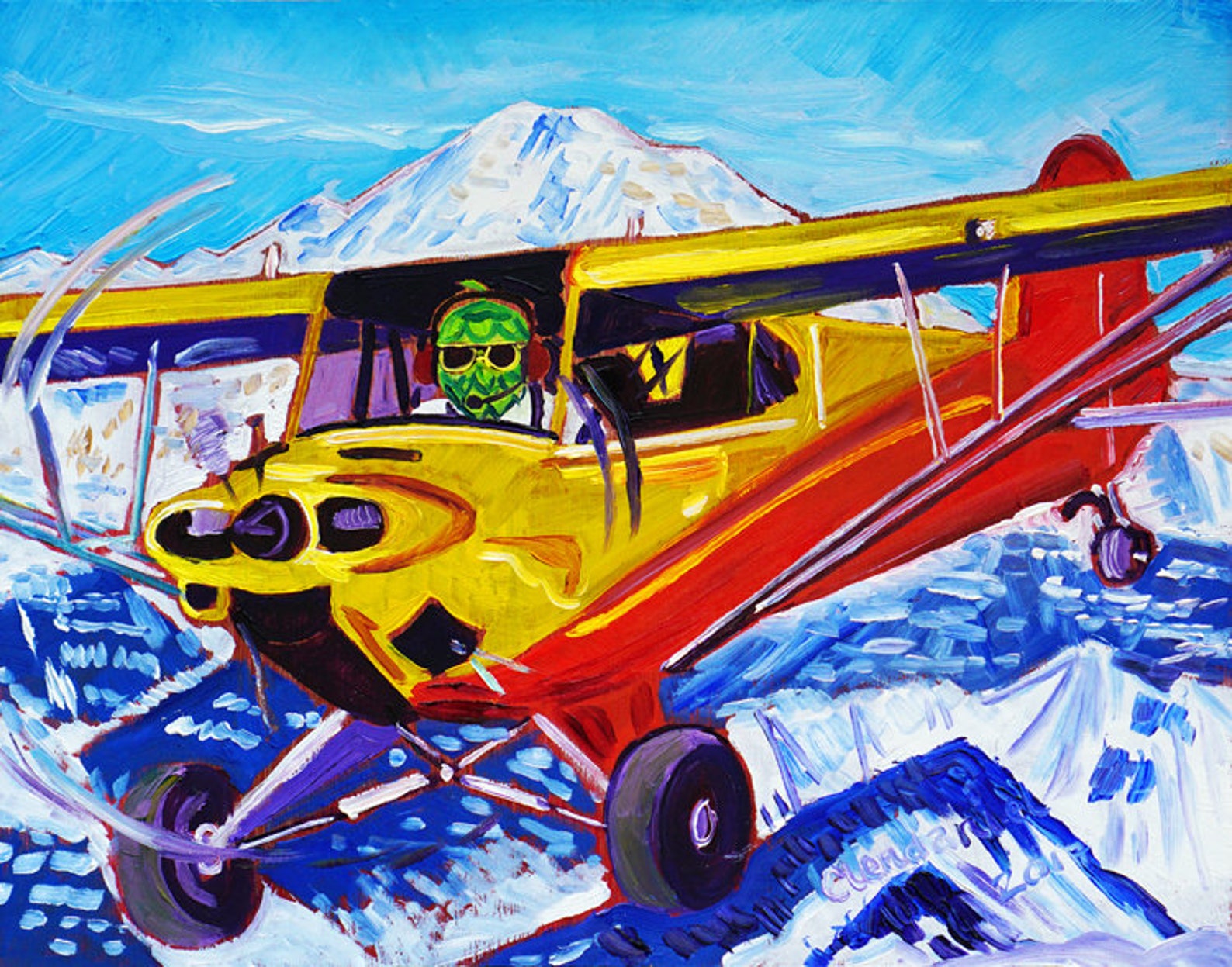 Alaska Super Cub Bush Airplane Aviation Plane Painting Pilot - Etsy