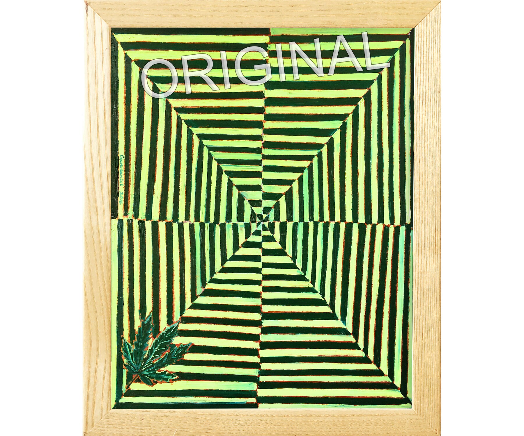 Marijuana Leaf Painting, Trippy Art, Abstract Weed Art, 420 Art ...