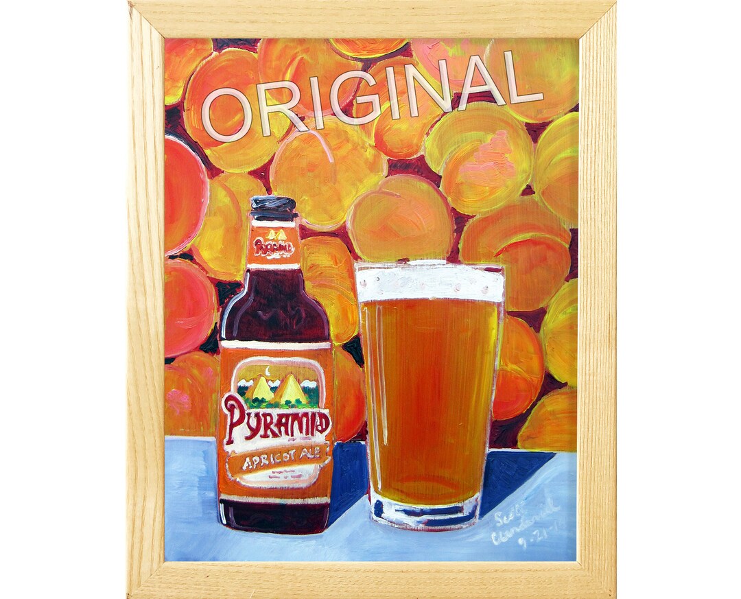 Apricot Ale, Pyramid Brewing Beer Painting, Fruit Art, Beer and Food ...