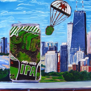 Custom Beer Painting Made to Order, Personalized Beer Gift for Him, Art ...