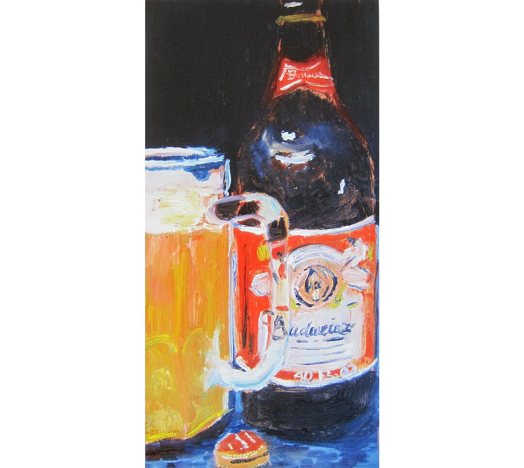 BUDWEISER Gifts, Man Cave Beer Poster, Bar Beer Art, Gift for Boyfriend ...