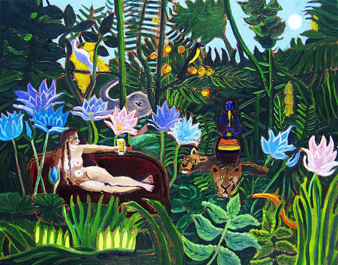 Henri Rousseau, Jungle Painting, Funny Beer Gift for Husband, the Dream ...