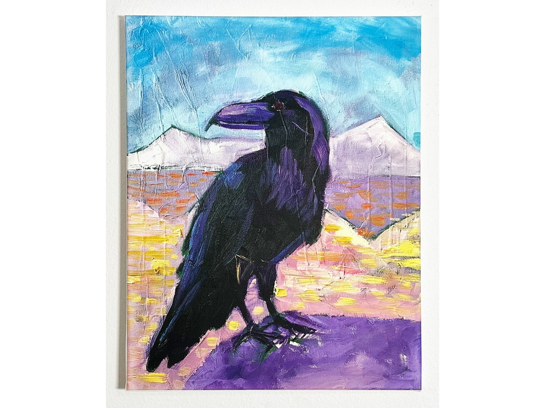 Raven Print by Alaskan Artist Scott Clendaniel - Etsy