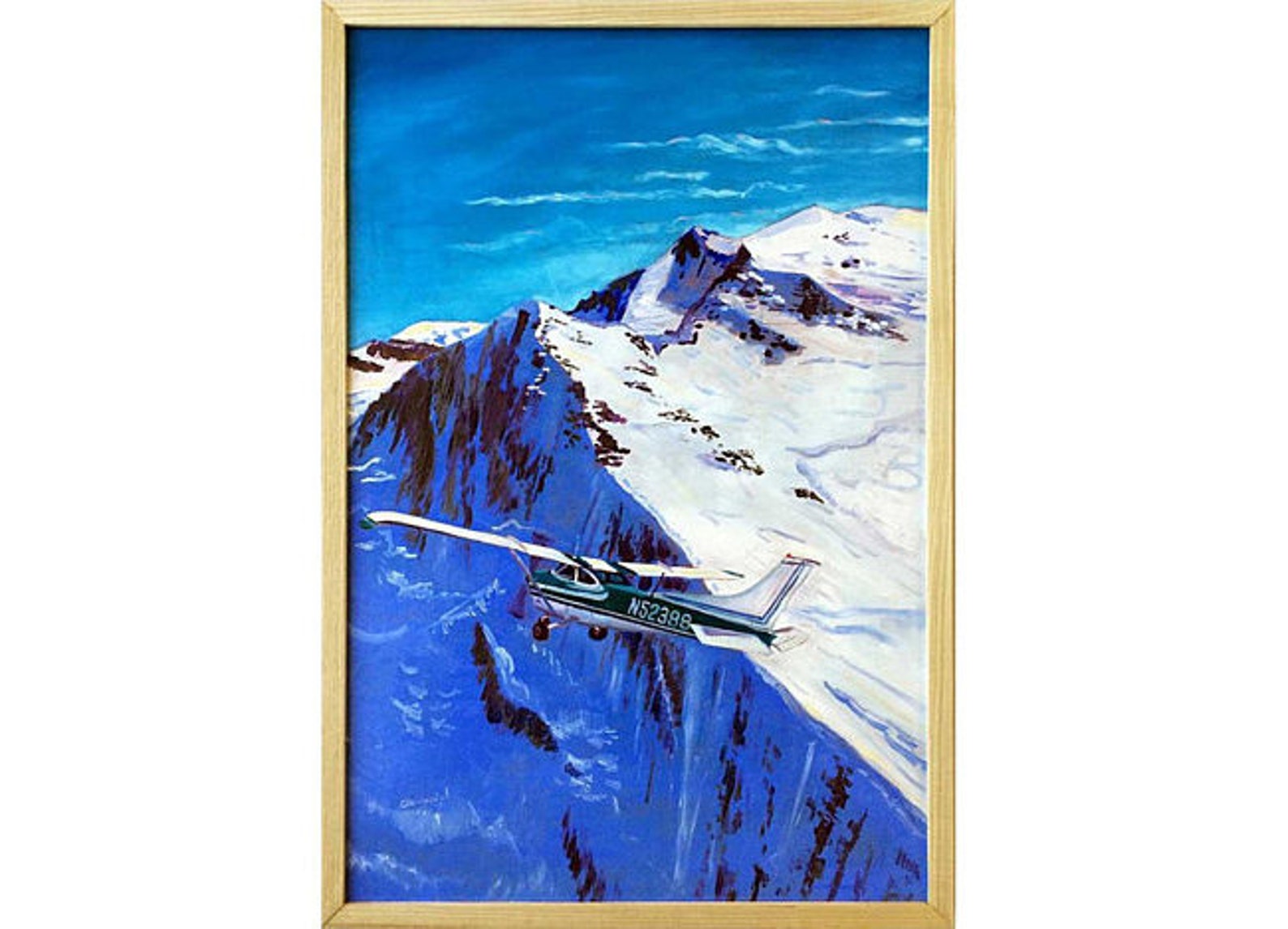 Custom Airplane Oil Painting Made to Order Gift for Pilot | Etsy