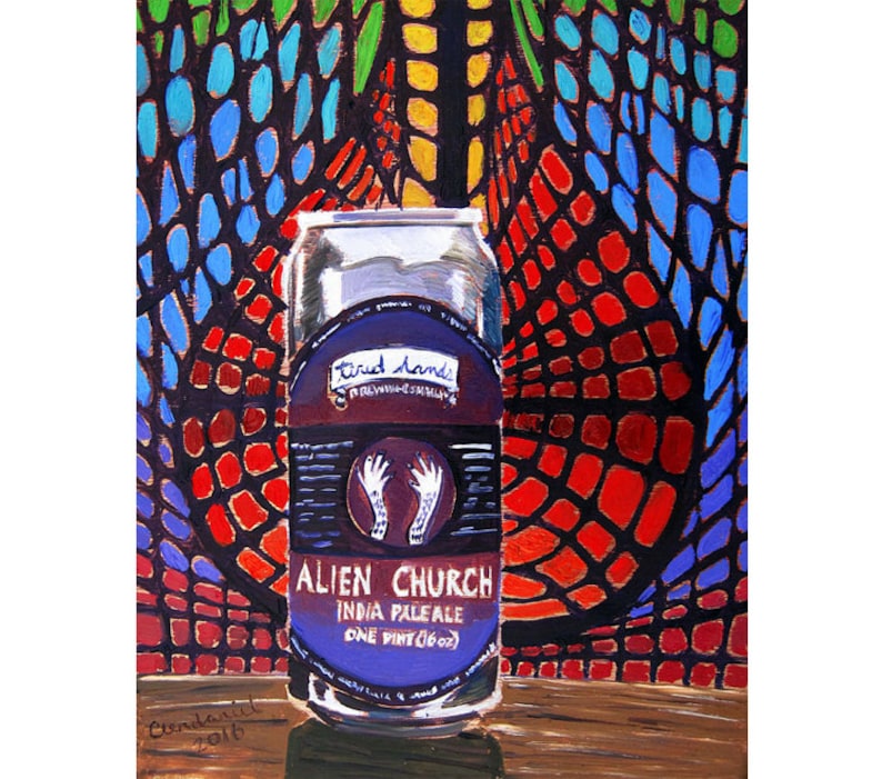 Alien Church IPA Tired Hands Brewing Pennsylvania Beer Art - Etsy