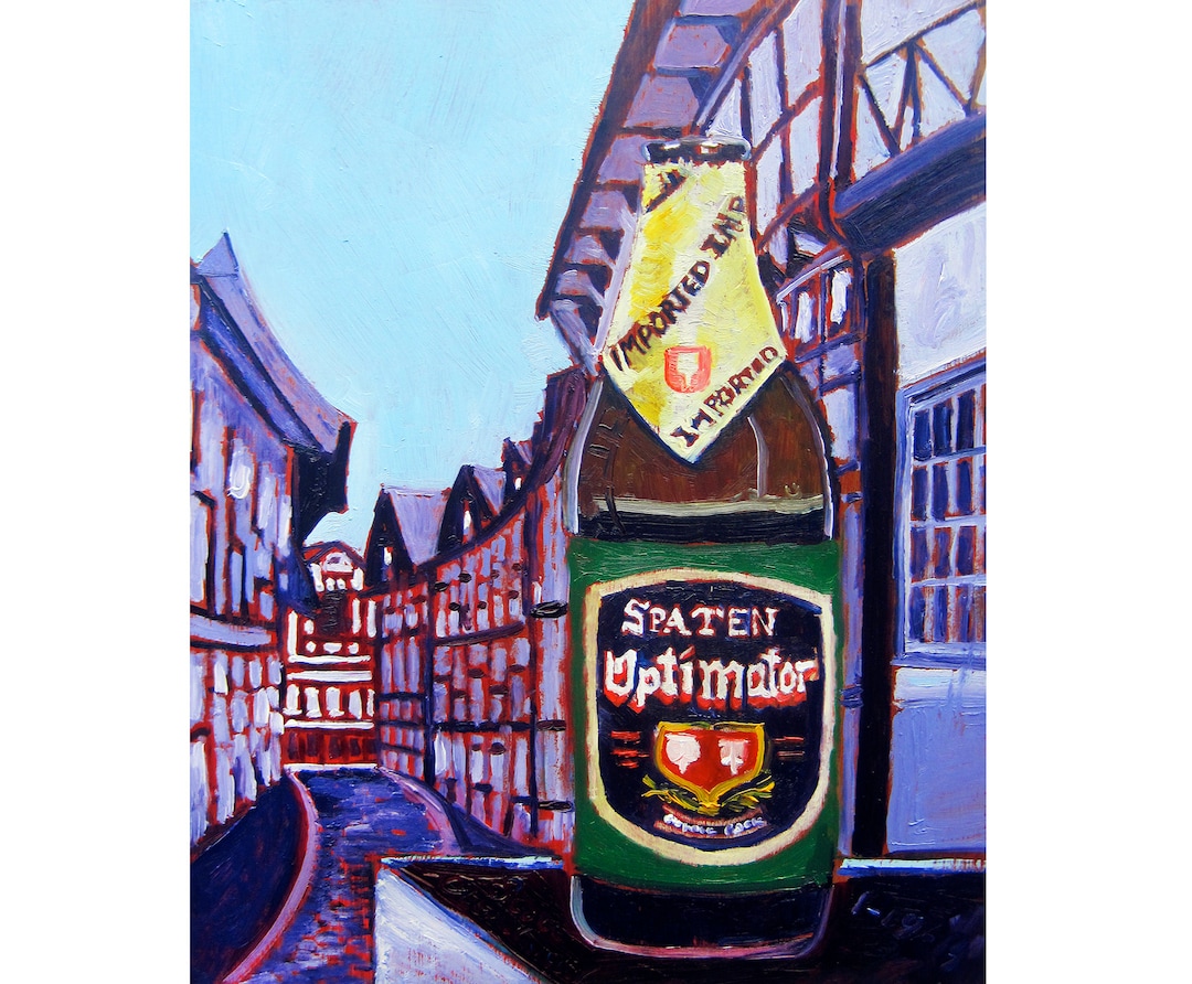 Spaten Optimator Beer Art, German Beer Poster, Beer Drinker Gift ...