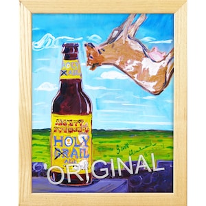Monty Python Holy Grail Ale, Flying Cow Art, Funny Beer Gift, Animals ...