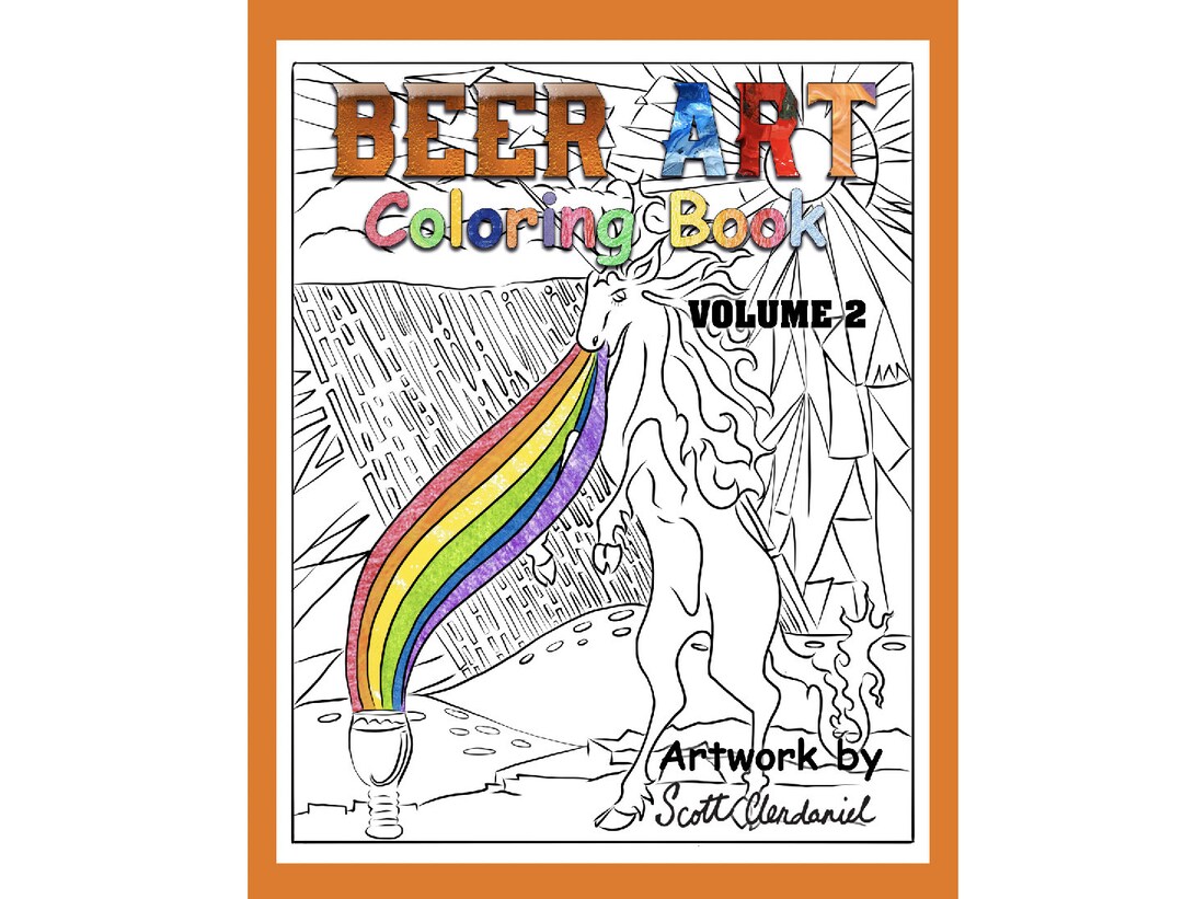 VOL. 2: Beer Art Coloring Book by Beer Artist Scott Clendaniel - Etsy
