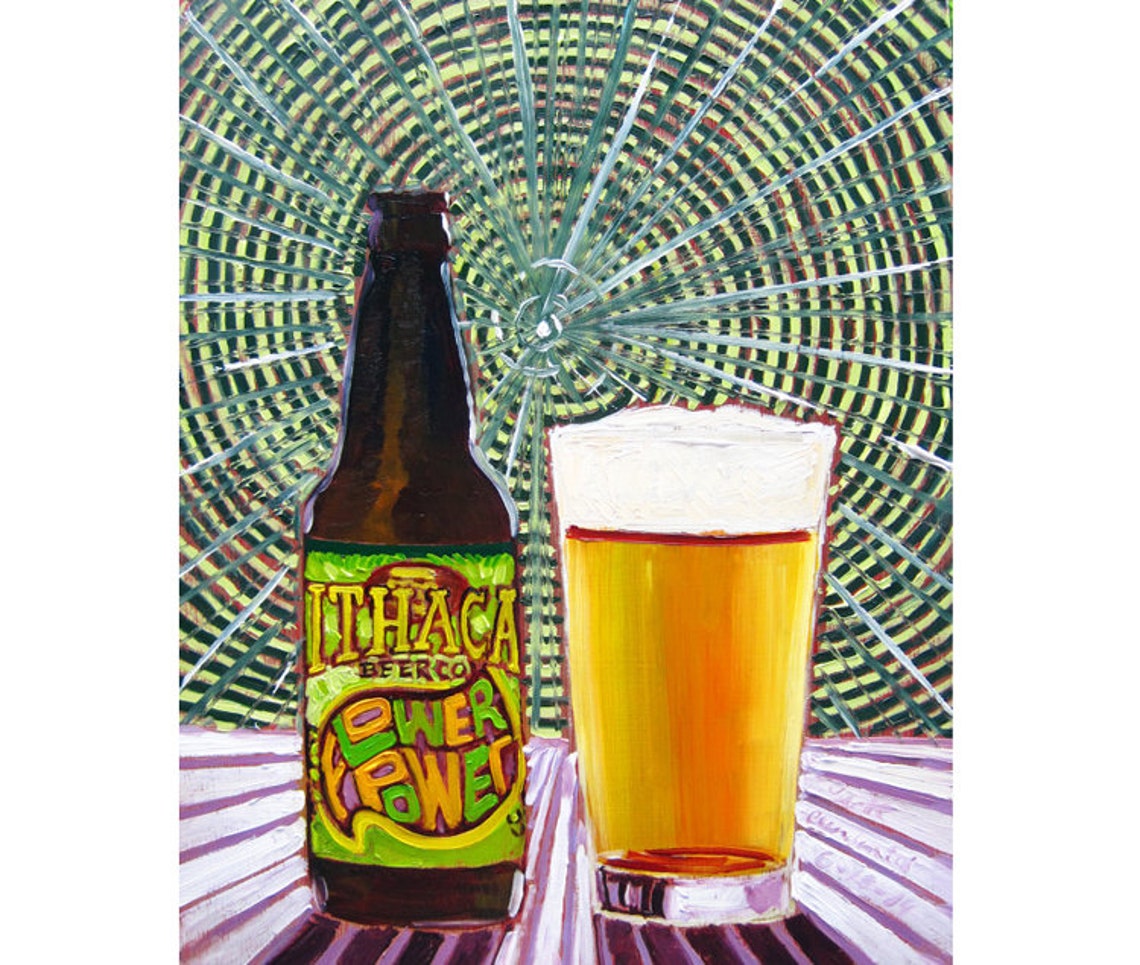 Ithaca Beer Flower Power IPA Hippie Art New York Brewery - Etsy