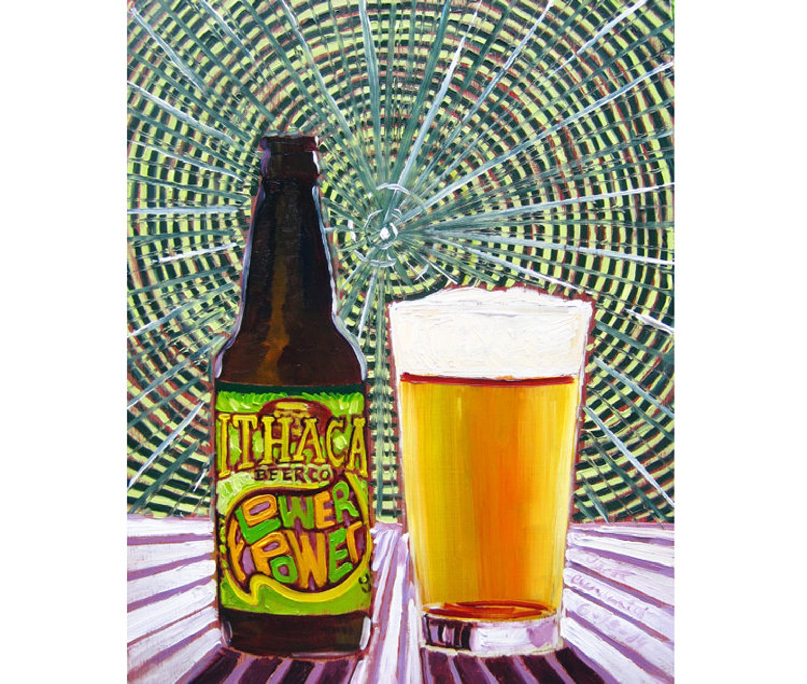 Ithaca Beer Flower Power IPA Hippie Art New York Brewery - Etsy