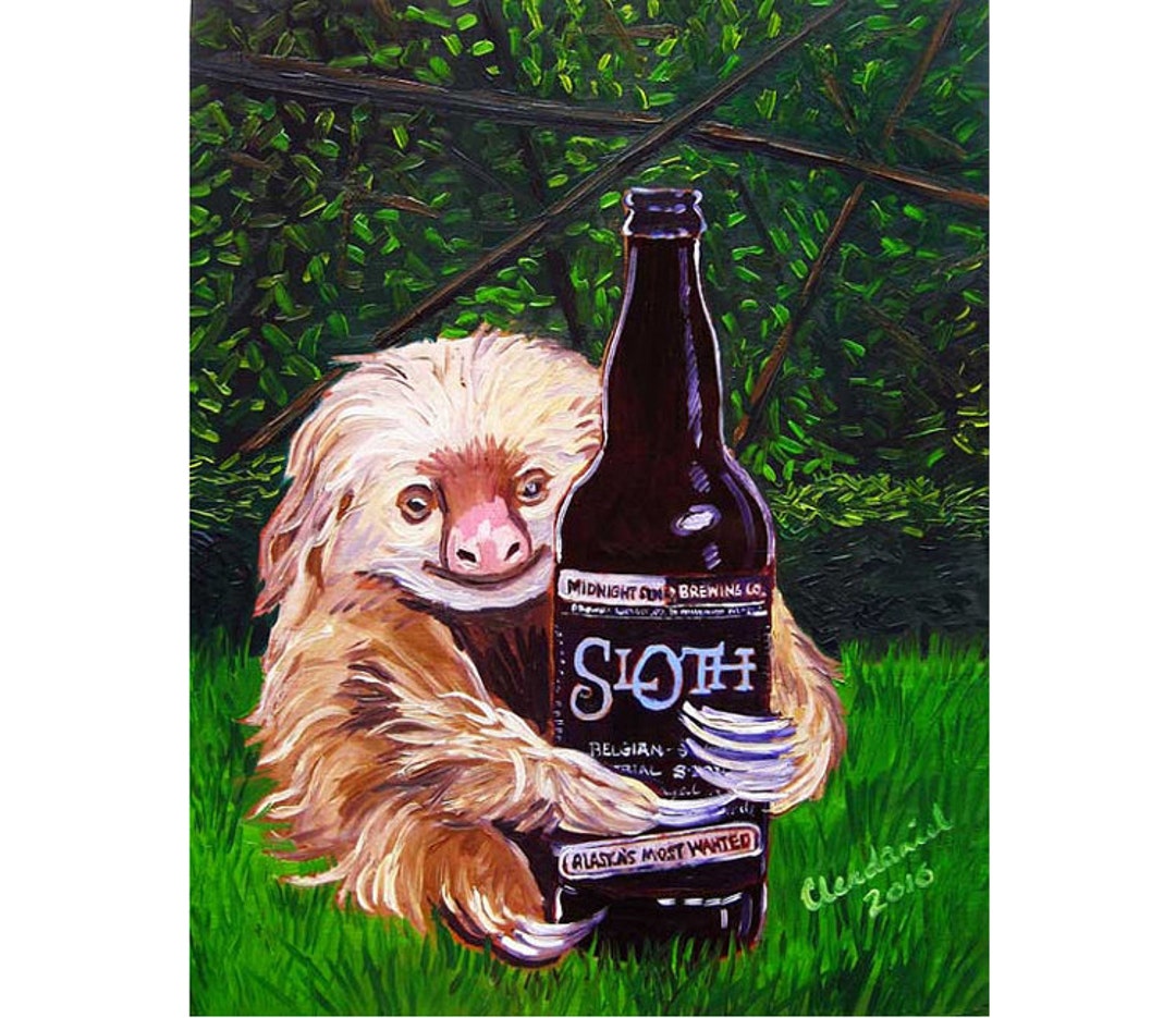 Sloth Painting, Sloth Stout, Midnight Sun Brewing, Alaska Beer ...