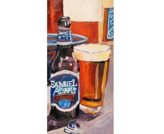 SAMUEL ADAMS BOSTON Lager Beer Art Gift for Boyfriend Sam - Etsy