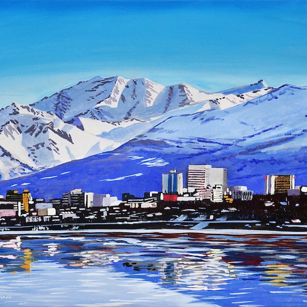 Anchorage Skyline - Etsy