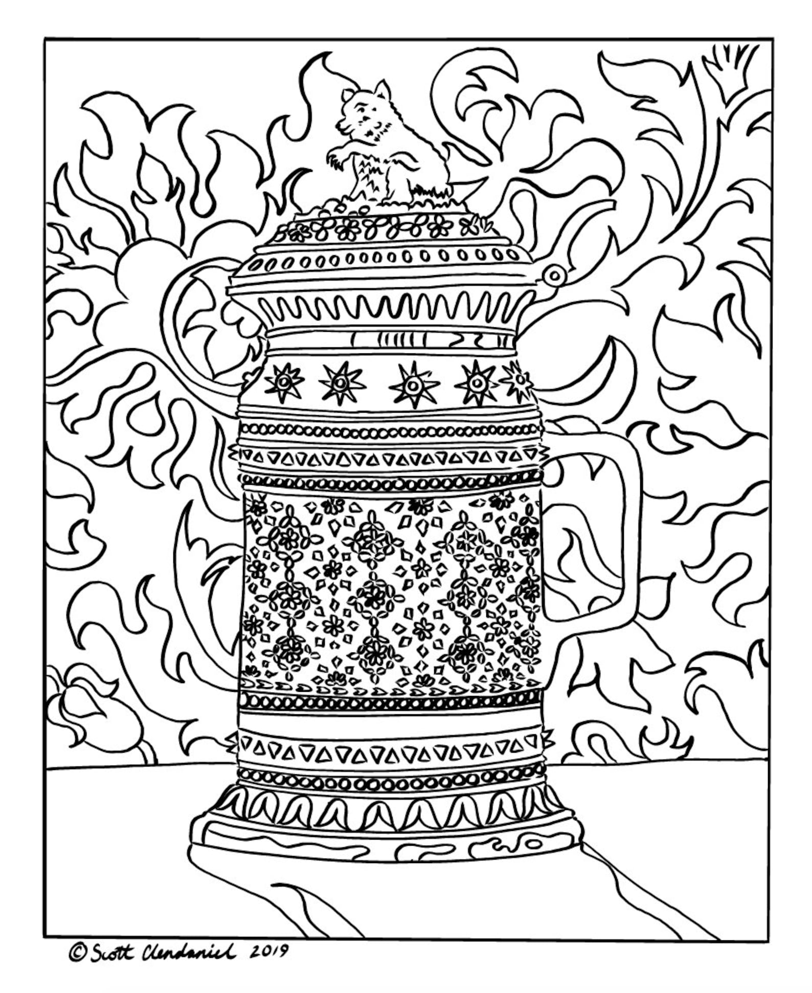 Beer Art Coloring Book by Beer Artist Scott Clendaniel - Etsy