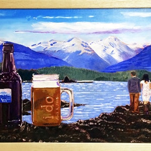 Custom Beer Painting Made to Order, Personalized Beer Gift for Him, Art ...