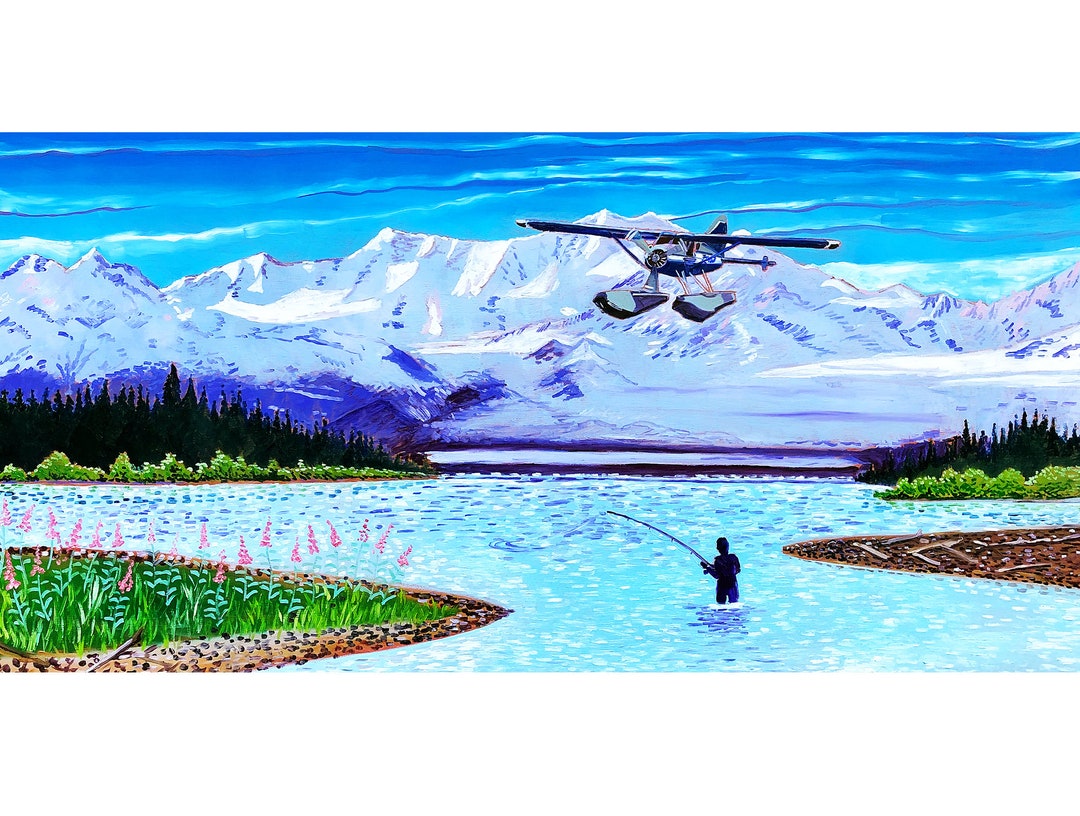 Alaska Fishing Oil Painting, Alaskan Artist Scott Clendaniel, Alaska ...