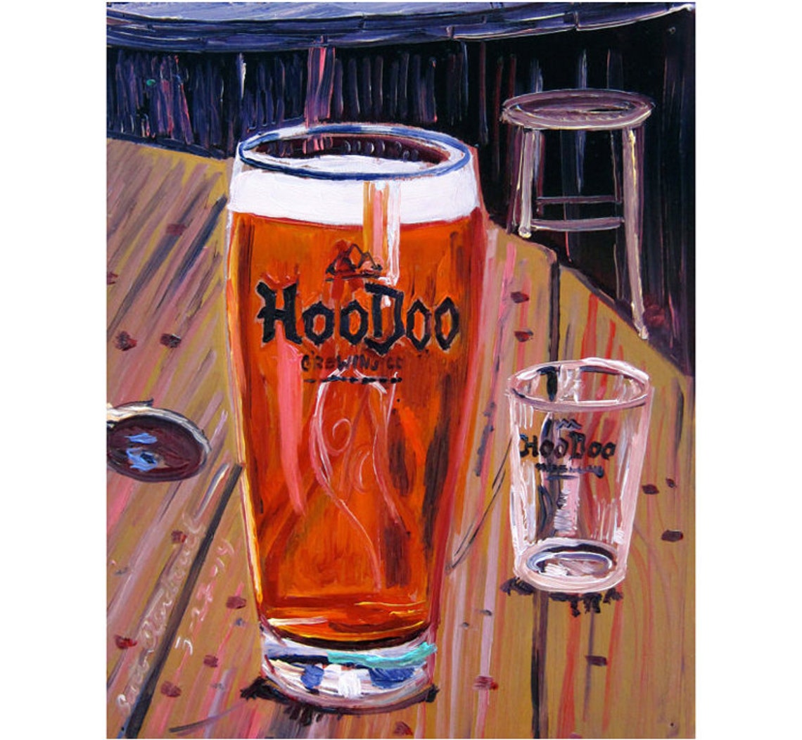 Hoodoo Brewing IPA, Fairbanks Art, Alaska Craft Beer Gift for Him, Bar ...