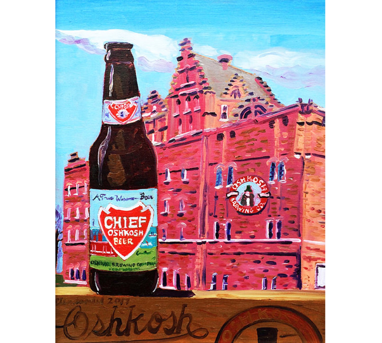 Chief Oshkosh Beer Wisconsin Beer Poster Oshkosh Brewery - Etsy