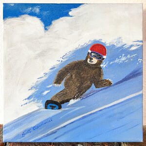 Grizzly Shredder, 10"x10", Original Oil Painting on Canvas by Scott ...