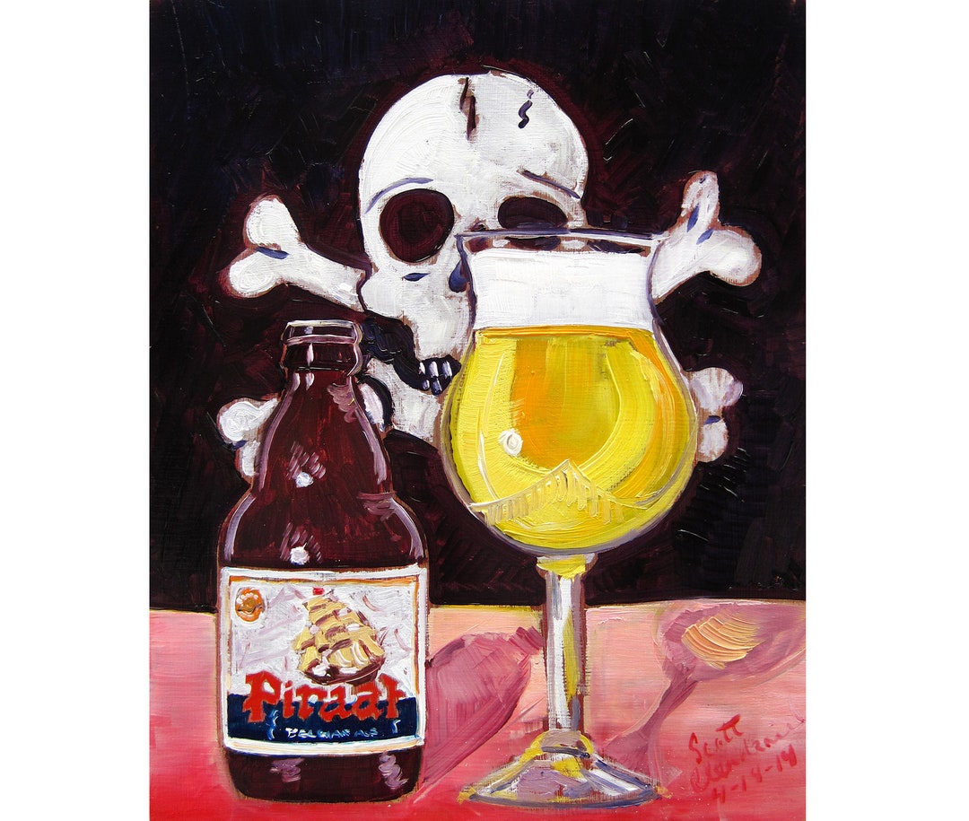 Piraat Ale, Pirate Painting, Man Cave Poster, Birthday Gift for Brother ...