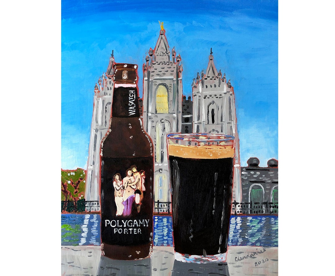 Polygamy Porter, Wasatch Brewery, Beer Painting, Utah Painting, Utah ...