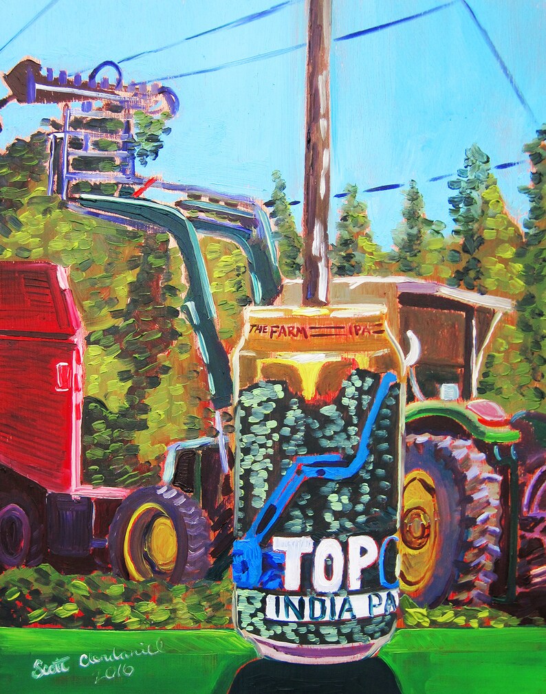 Top Cutter IPA Bale Breaker Brewing Yakima Beer Hops Art | Etsy