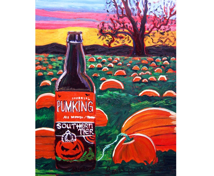 Pumking Ale Southern Tier Brewing Kitchen Pumpkin Art Gifts | Etsy