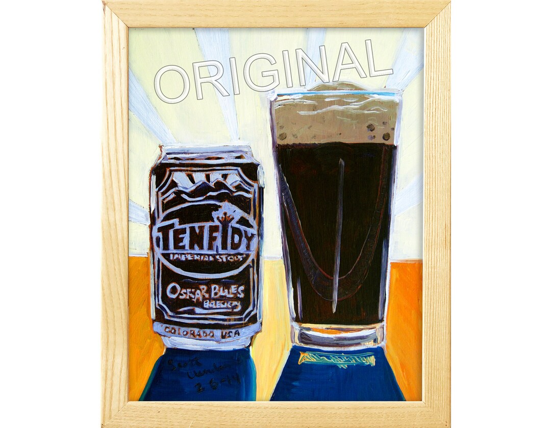 Ten Fidy Stout Beer Painting, Oskar Blues Brewery, Colorado Groomsmen ...