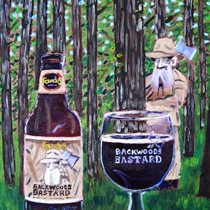 Custom Beer Painting Made to Order, Personalized Beer Gift for Him, Art ...