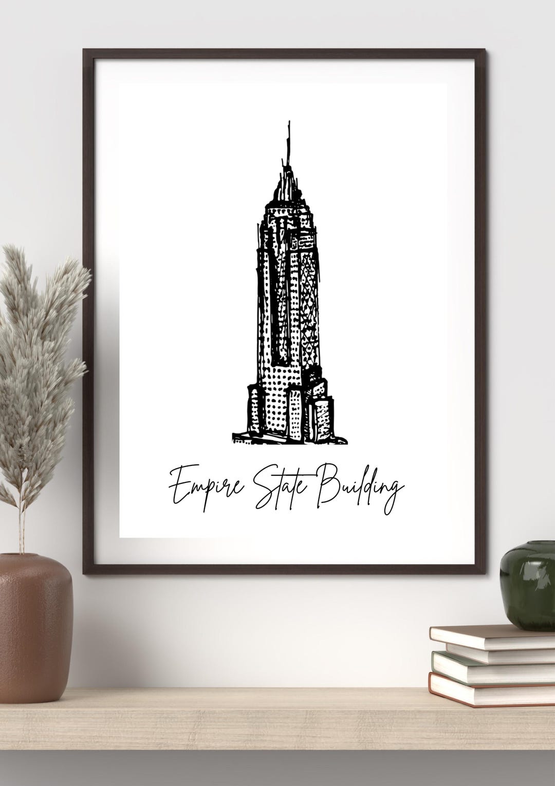 Empire State Building, Digital NYC Wall Art, New York Gift, Digital ...