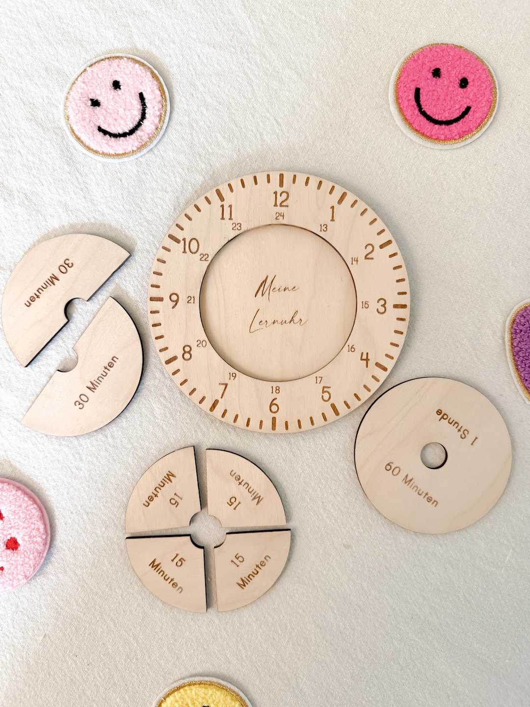 Montessori Wooden Learning Clock – Learn to Tell the Time in a Playful ...
