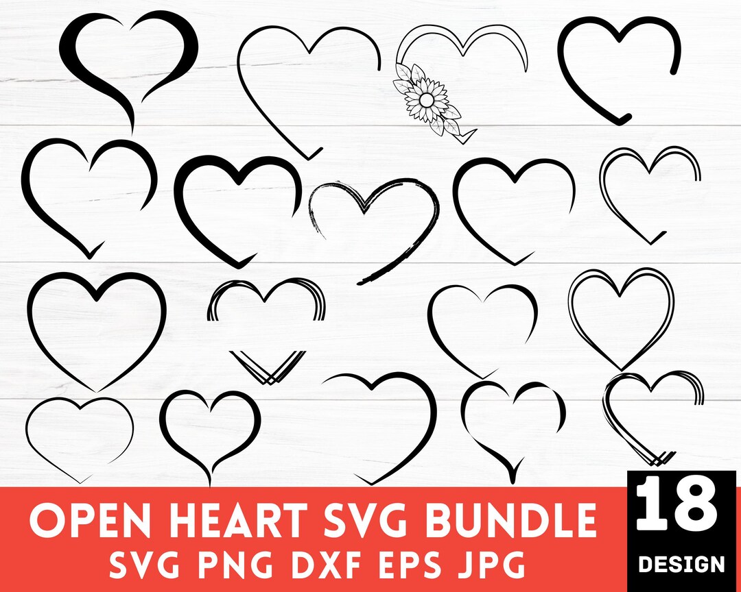 Heart Doodle SVG Bundle: Hand-drawn Clipart (digital Download) - Etsy