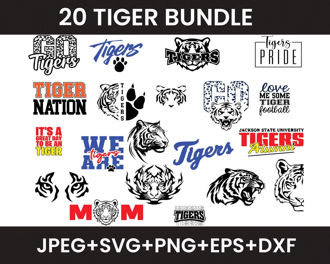 Tigers SVG Bundle: School Spirit Graphics (digital Download) - Etsy