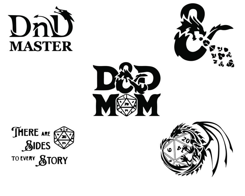 Dungeons and Dragons Class Symbols: SVG PNG Clipart (digital Download ...