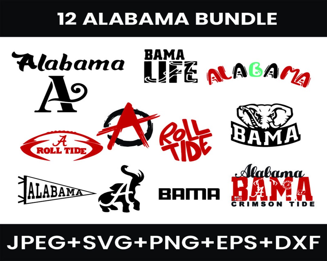 Alabama Football SVG Bundle: Roll Tide, Bama Sign (digital Download) - Etsy