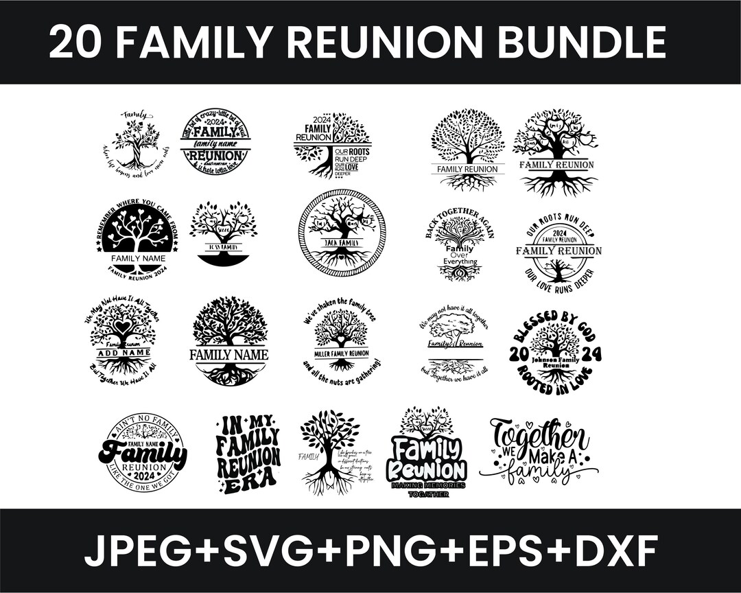Family Tree SVG Bundle, Tree of Life Svg, Family Tree Split Monogram ...