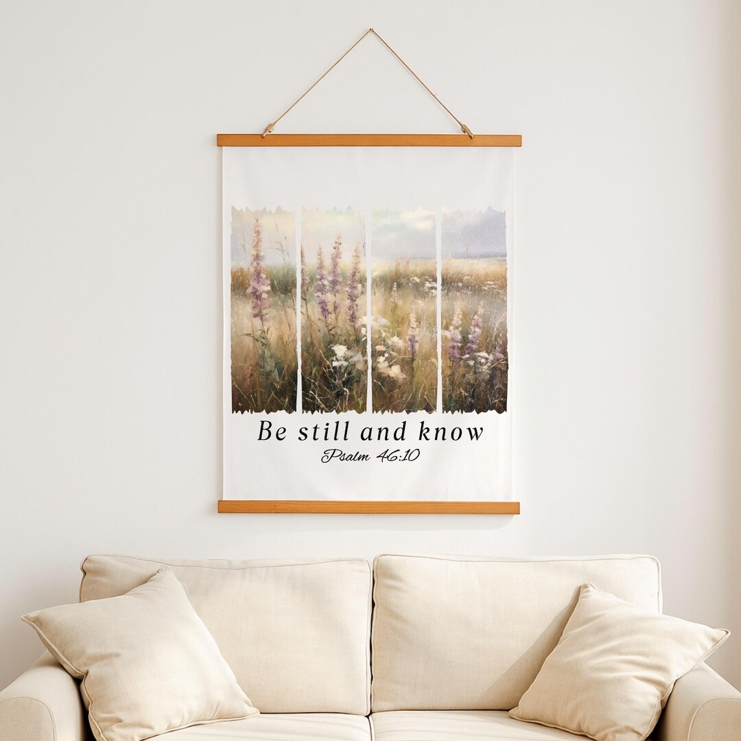 Scripture Wall Art Wooden Scroll Bible Verse Print Display Christian ...
