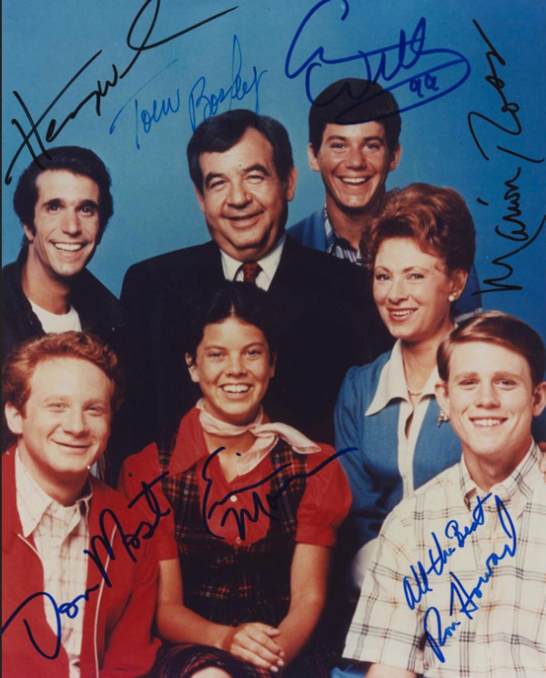 Happy Days Cast Autographed 8x10 Photo Signed Reprint TV Ron Howard - Etsy