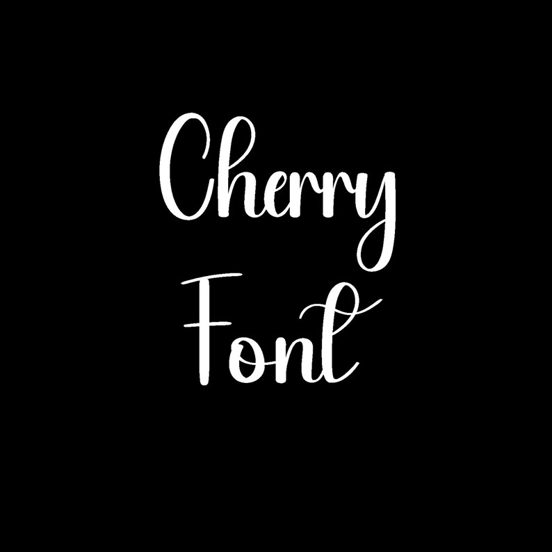 Cherry Script Font, Cute Handwritten Font, Playful Cursive Font, Aesthetic Calligraphy Font ...