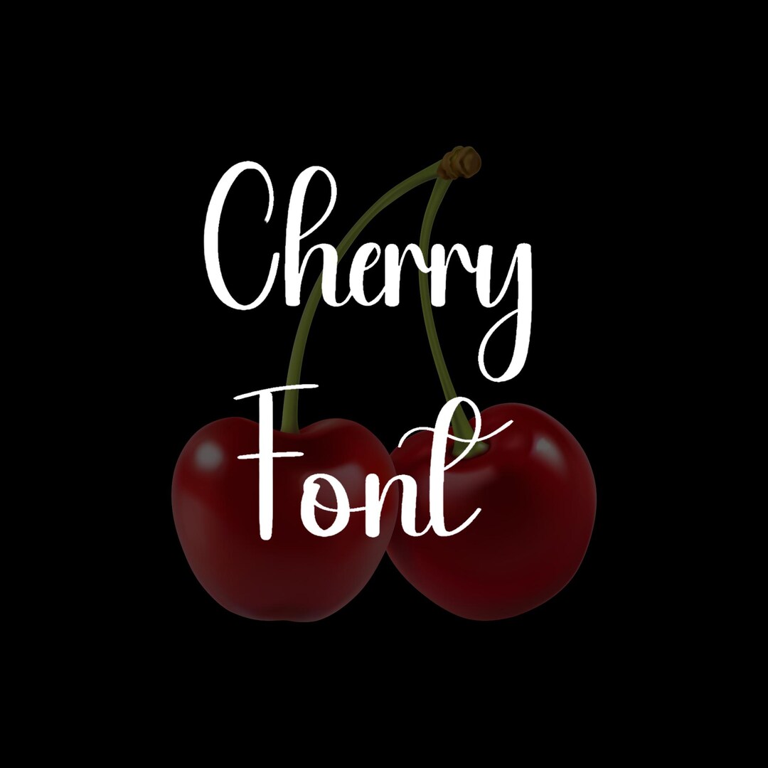 Cherry Script Font, Cute Handwritten Font, Playful Cursive Font ...