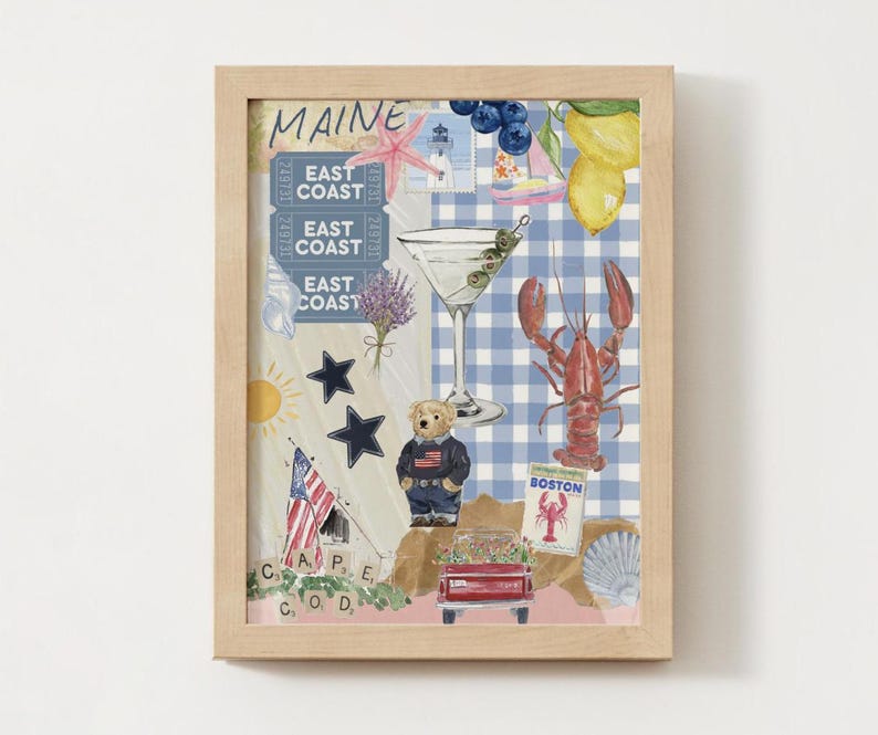 East Coast Poster Collage - Etsy