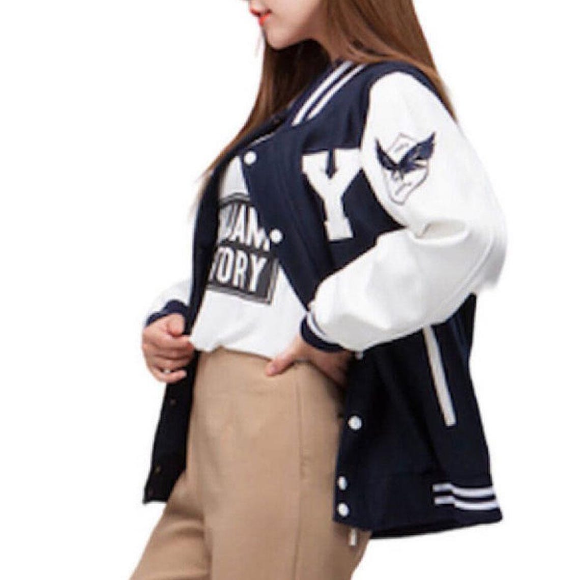 Yonsei University Varsity Jacket – Blue & White K-pop Inspired Baseball ...